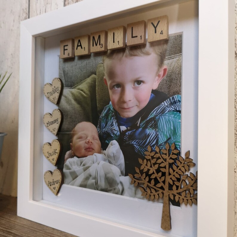 Personalised Family Scrabble Photo Frame Family Gift Family - Etsy