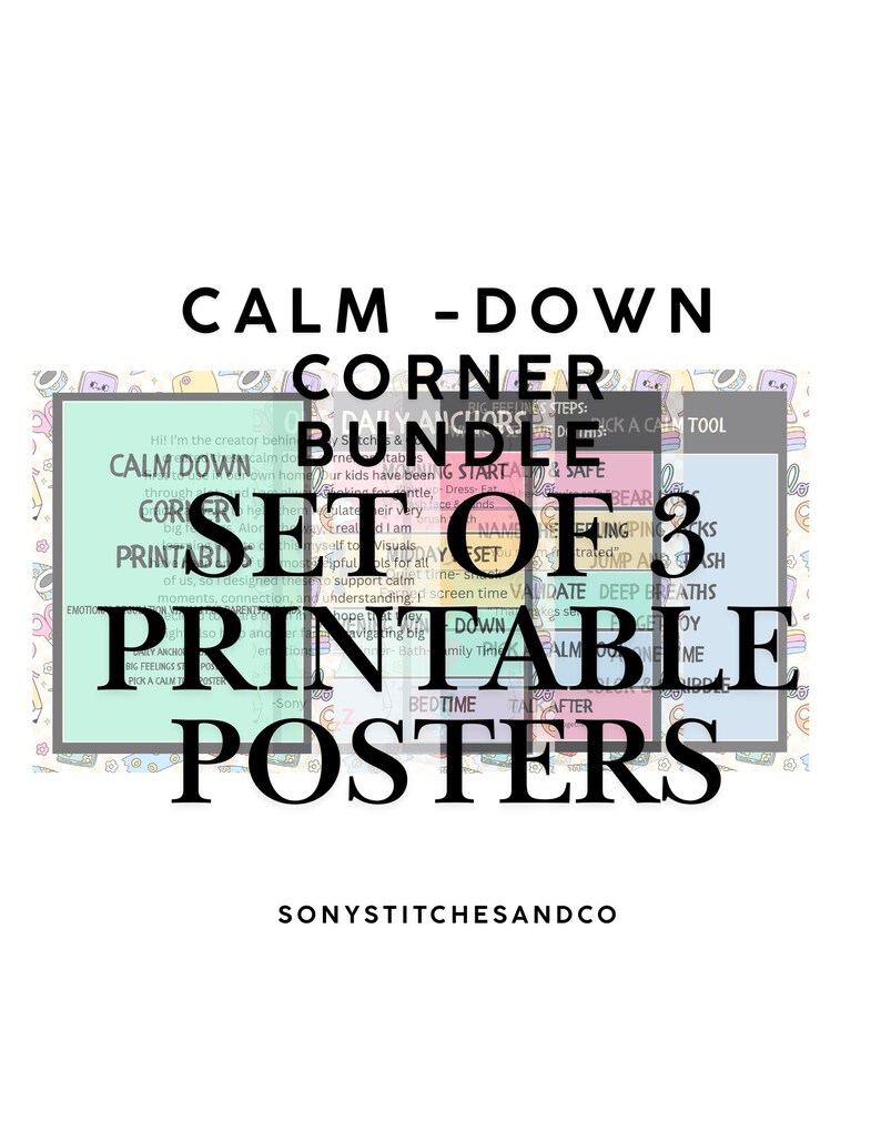 Calm Down Corner Printables for Kids | Emotional Regulation Visuals ...