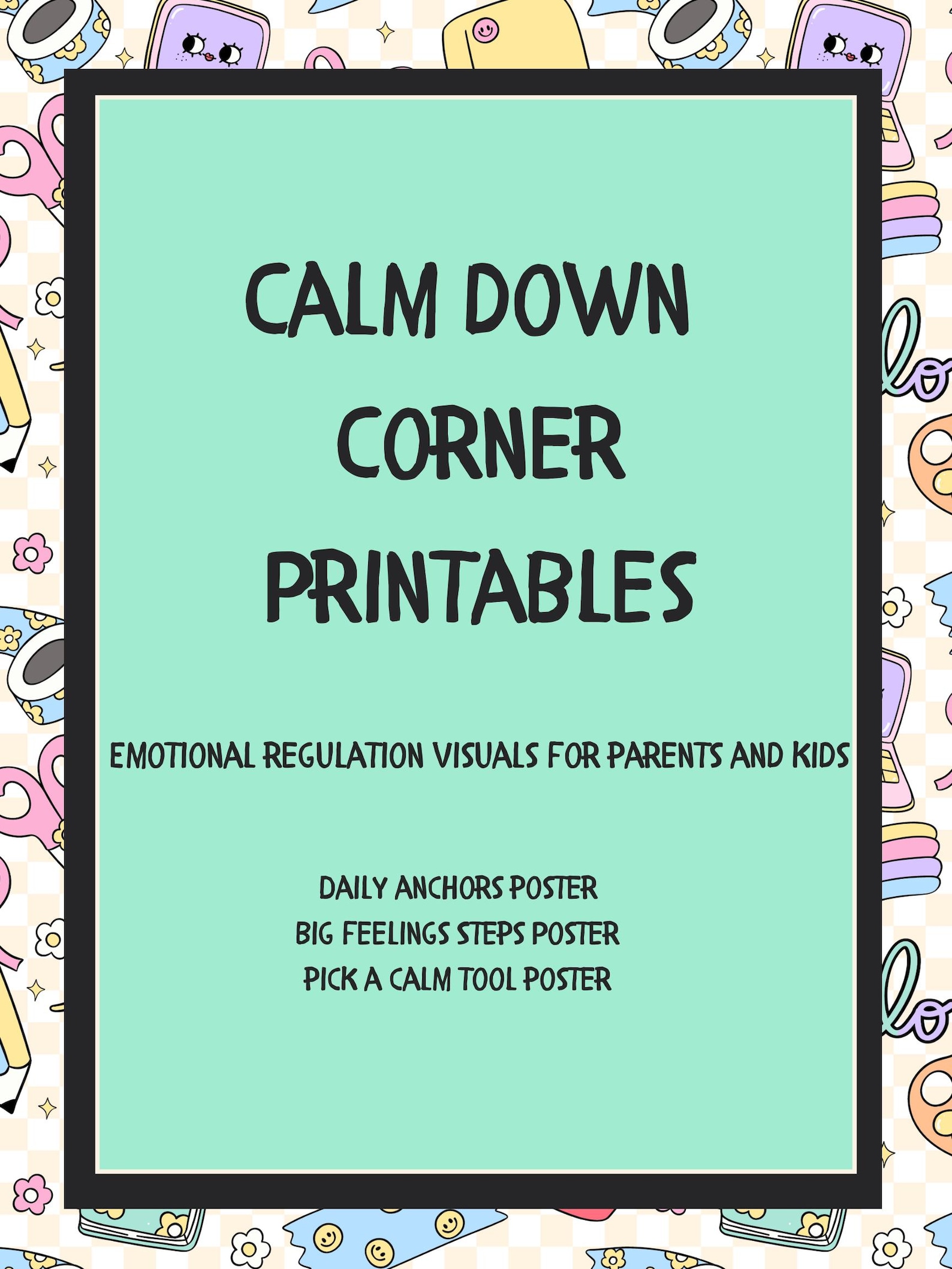 Calm Down Corner Printables for Kids | Emotional Regulation Visuals ...