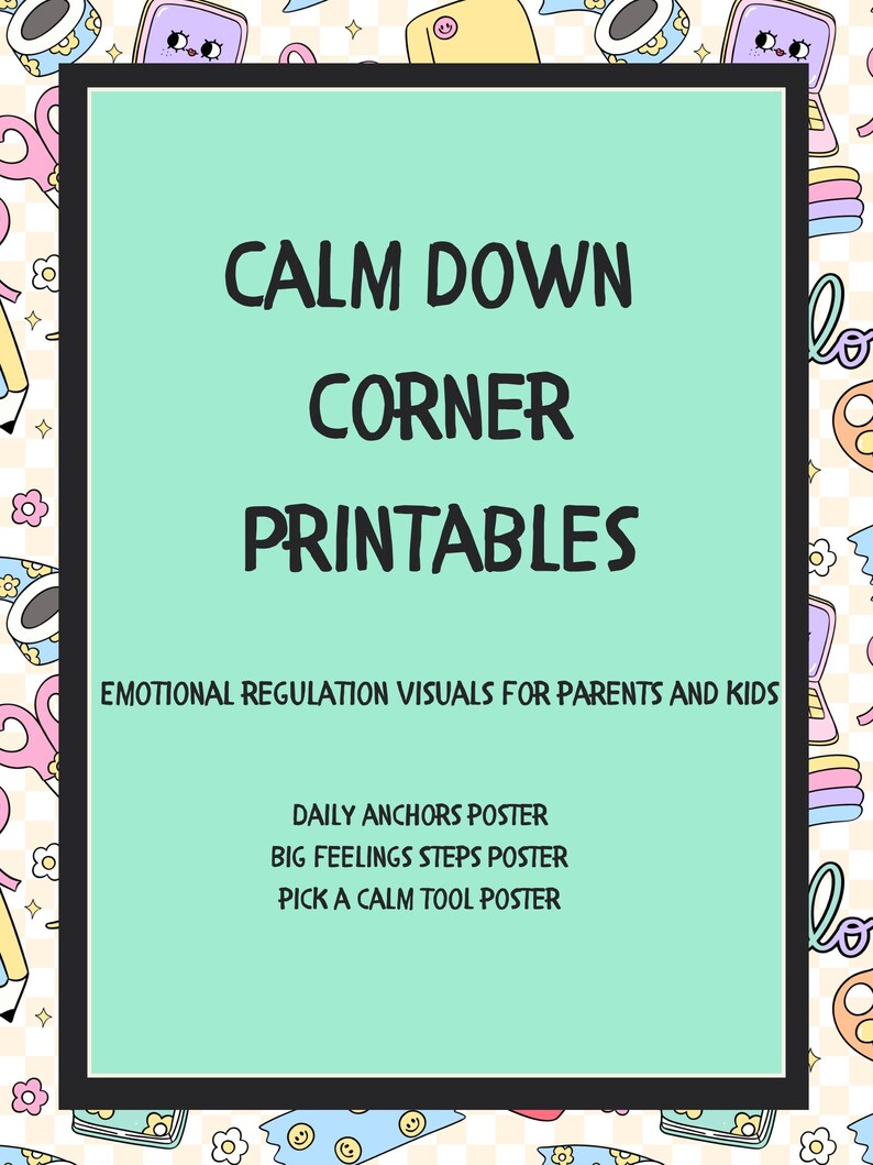Calm Down Corner Printables for Kids | Emotional Regulation Visuals ...