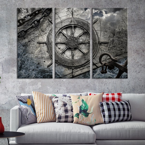 Large Ship Wheel Wall Decor - Etsy