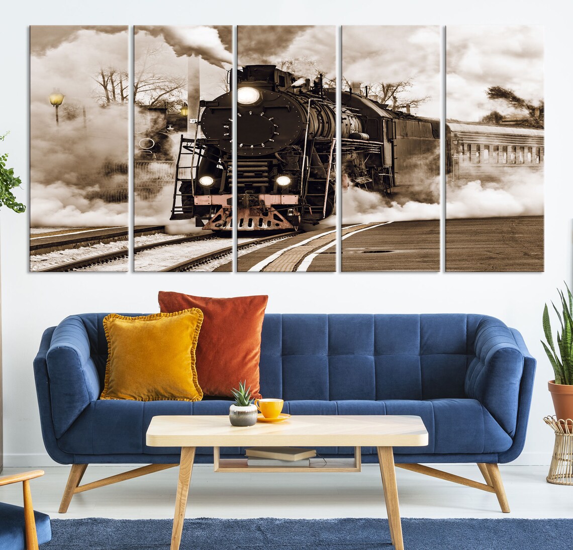 Steam Locomotive Wall Art Canvas Print Railway Art Print | Etsy