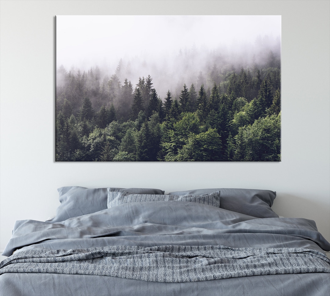 Large Forest Wall Art Nature Art Print Forest Canvas Print - Etsy