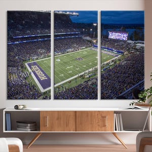 Framed Husky Stadium Canvas Wall Decor, Stadium Wall Art, Modern Canvas ...