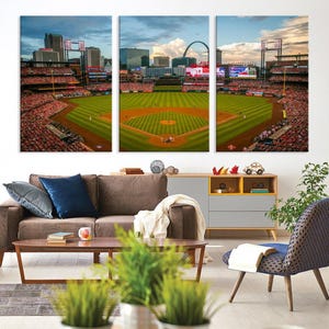 Busch Stadium Print Wall Art Baseball Canvas Art Print, St. Louis ...