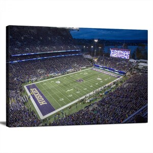 Framed Husky Stadium Canvas Wall Decor, Stadium Wall Art, Modern Canvas ...