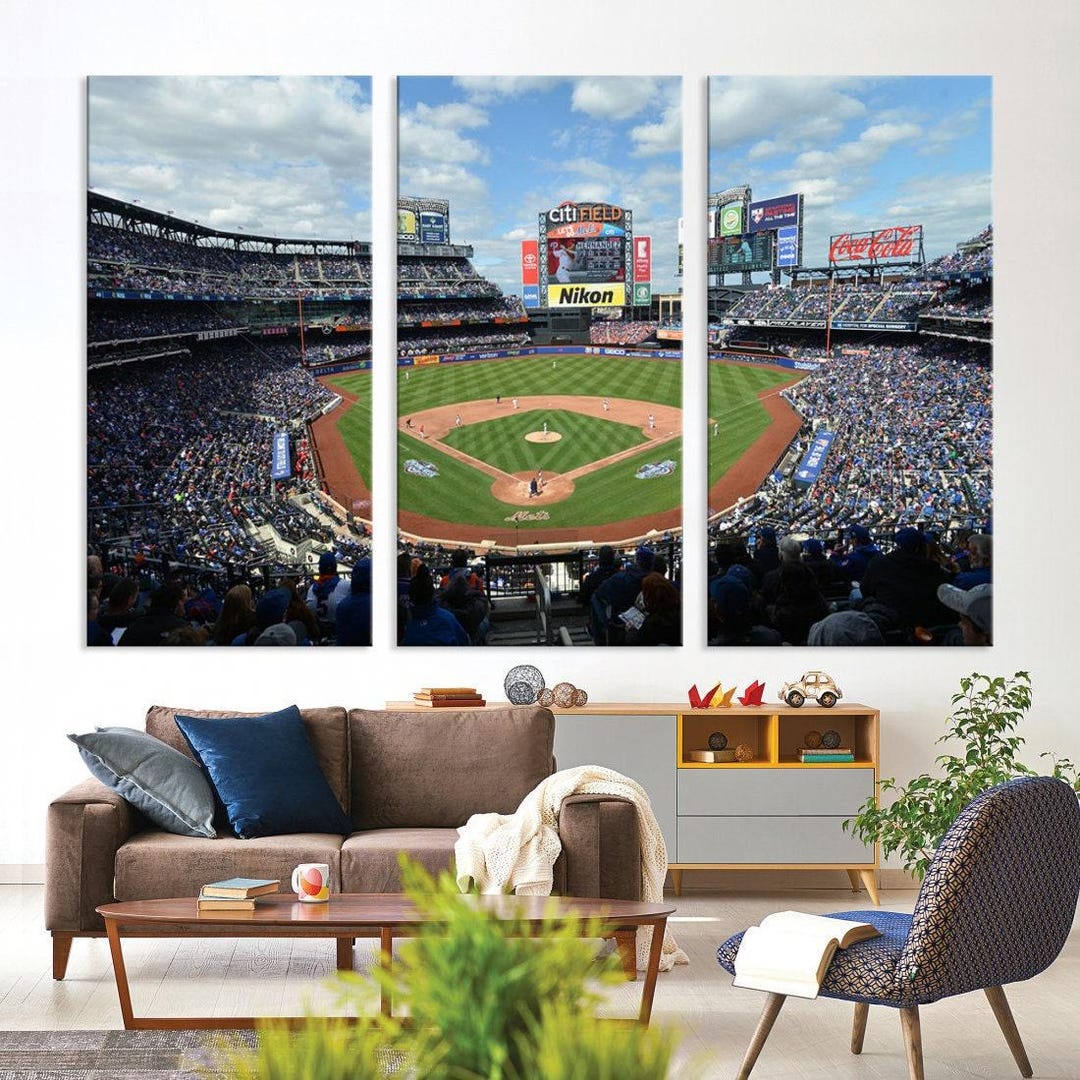 Citi Field Wall Art, Stadium Canvas Art Print, New York Mets Wall Decor ...
