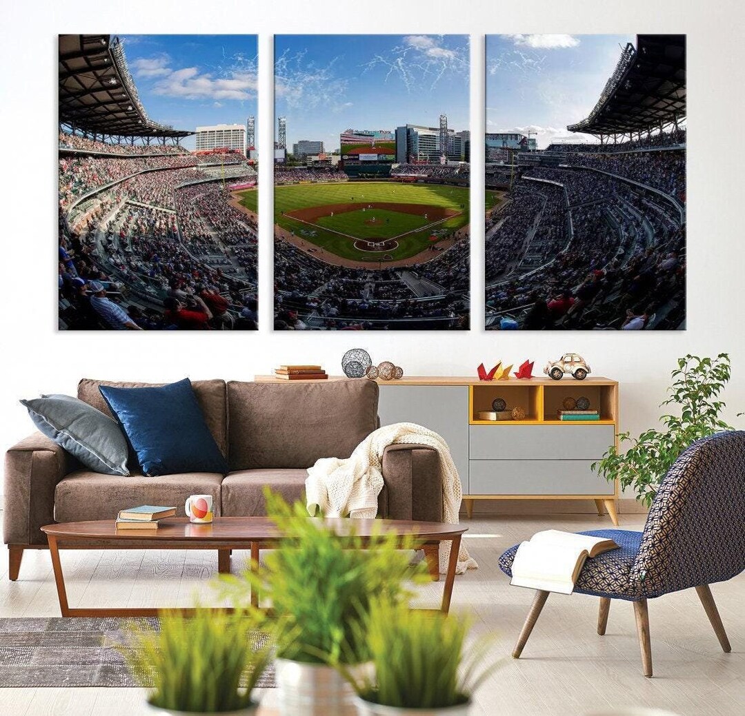 Atlanta Braves Wall Art Truist Park Canvas Art Printed Stadium Art ...