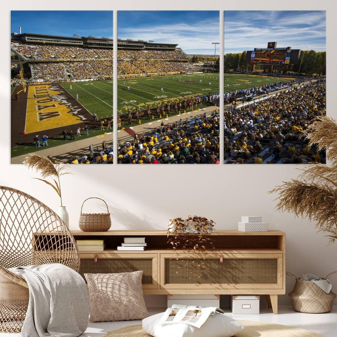 Wyoming Football Stadium Canvas Ready to Hang, United States College ...
