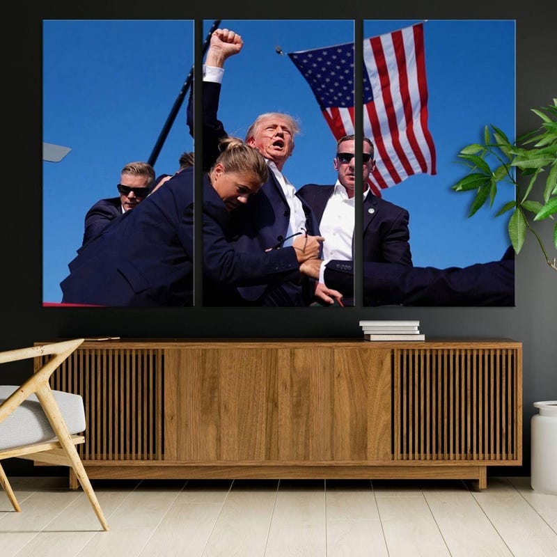 Donald Trump Fight Photo Framed - Etsy