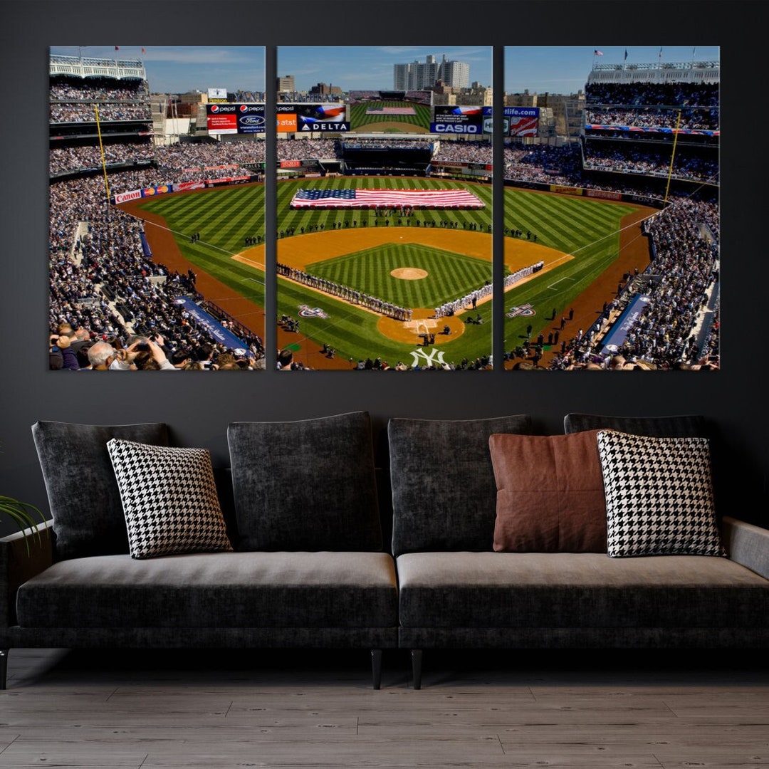 Yankee Stadium Art Print Extra Large New York Yankees Wall Art Framed ...