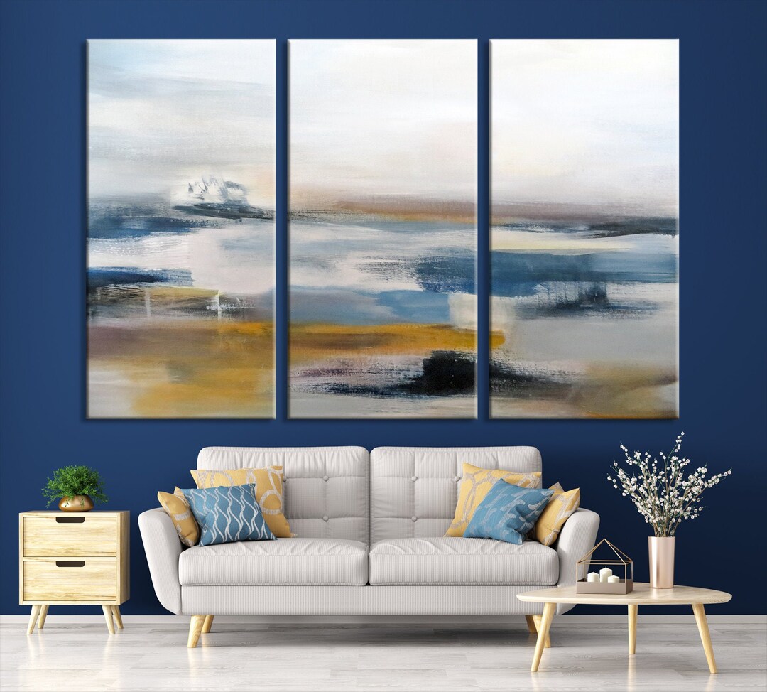 Serene Nautical Abstract Art Beach Canvas Art Abstract - Etsy