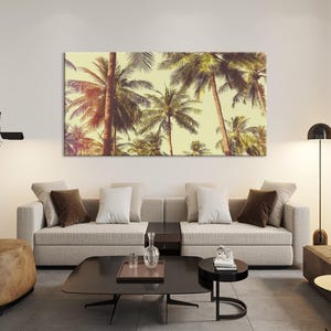 Extra Large Palm Tree Wall Art Print | Tropical Canvas Wall Art ...