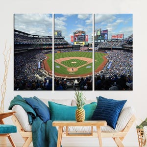 Citi Field Wall Art, Stadium Canvas Art Print, New York Mets Wall Decor ...