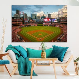 Busch Stadium Print Wall Art Baseball Canvas Art Print, St. Louis ...