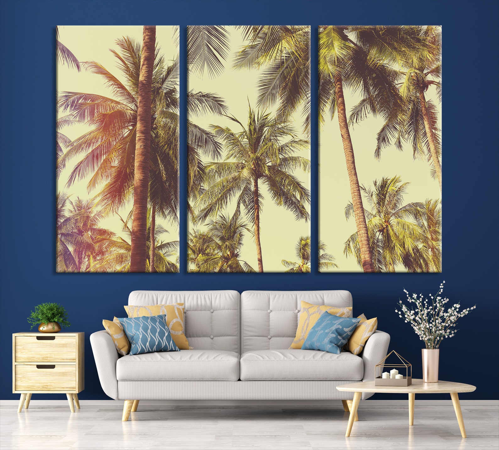 Extra Large Palm Tree Wall Art Print Tropical Canvas Wall - Etsy