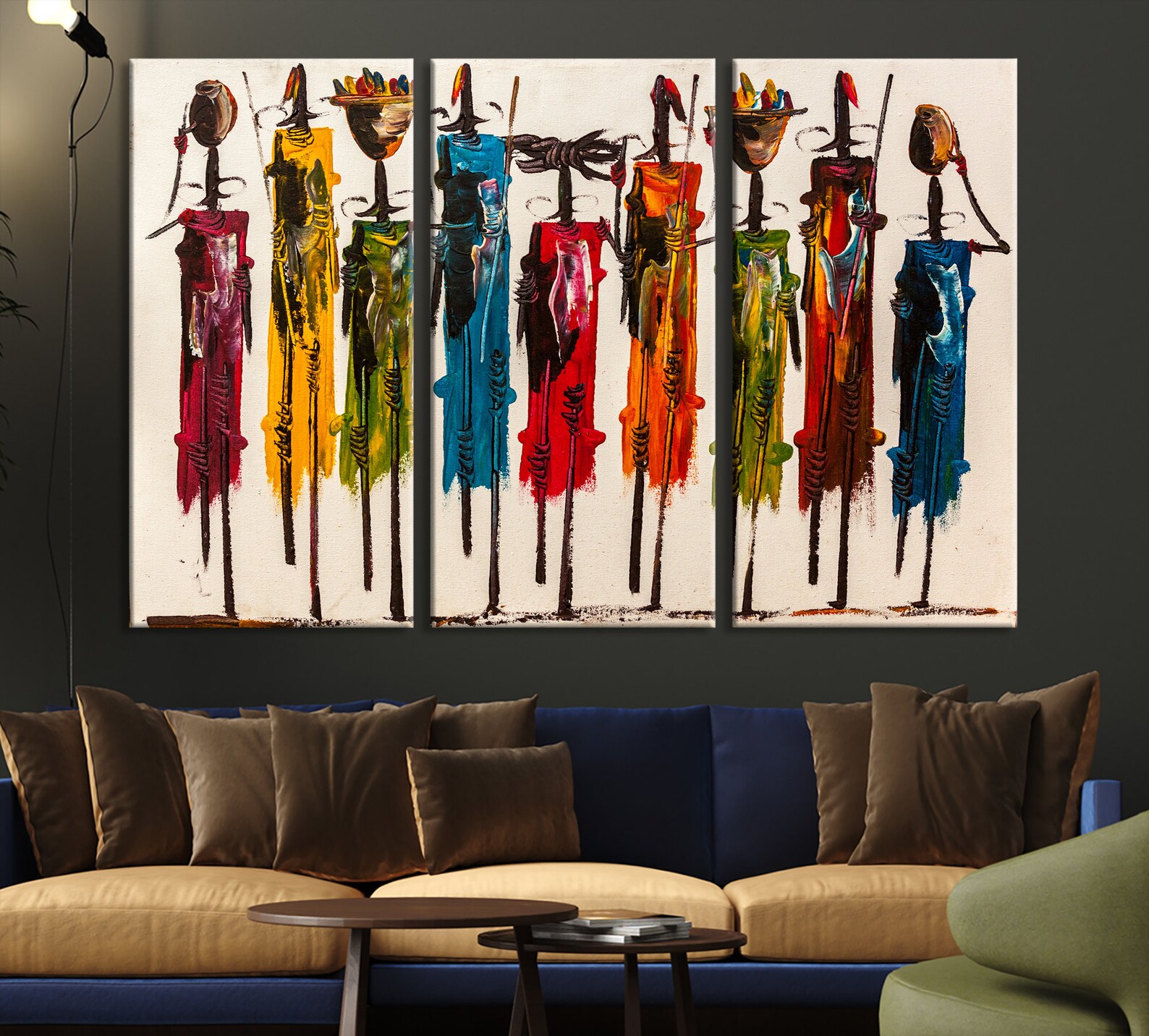 Multi Panel Abstract African Women Wall Art African American - Etsy