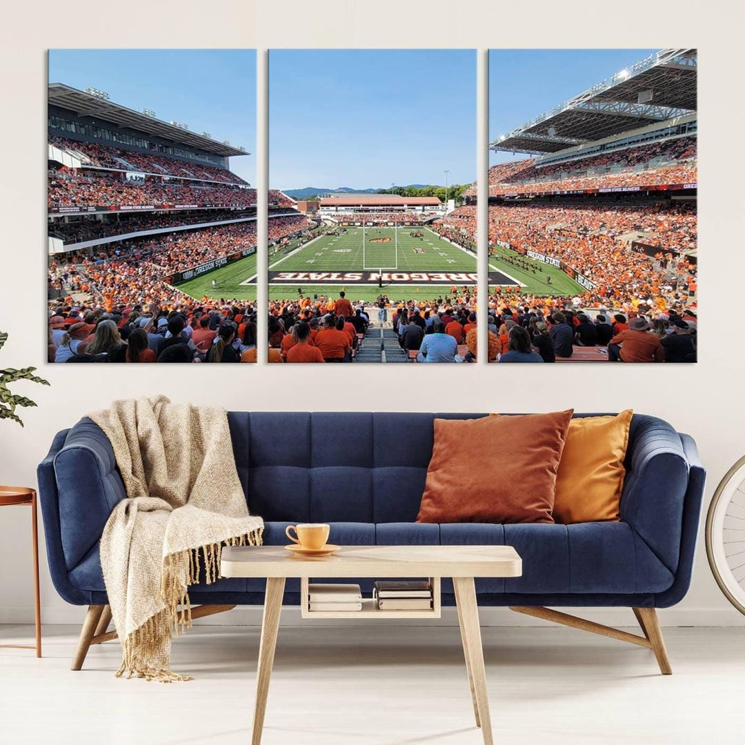 Corvallis Reser Stadium Wall Art Canvas Print, Oregon Football Team ...