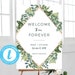 Modern Geometric Welcome Sign Template, Wedding or Engagement Party ...