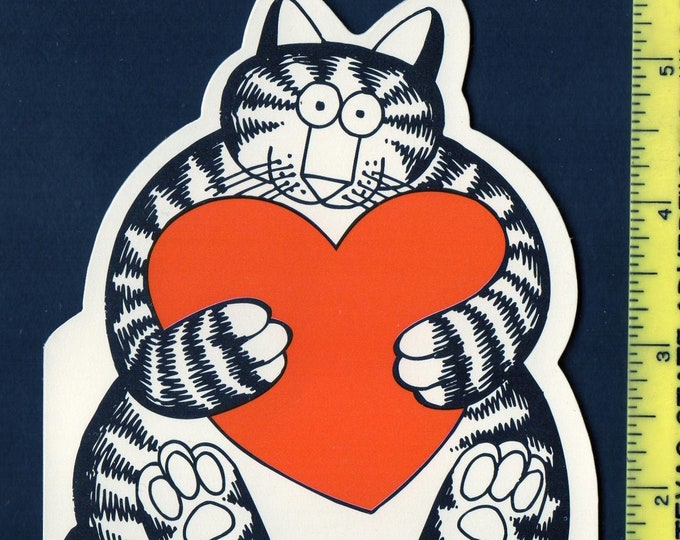 Kliban Cat Art Vintage Print Cat Lover Gift Cat Reading Tarot Cards ...