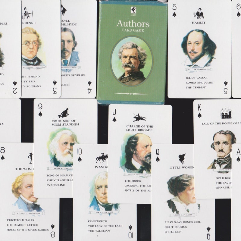 Authors Card Game - Etsy