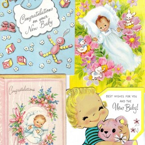 Vintage BABY Ephemera Lot Wrapping PAPER Sheet & Pieces,greeting,gift ...