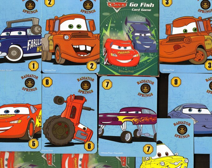 Disney Pixar CARS Go Fish CARD GAME Radiator Springs Characters ...