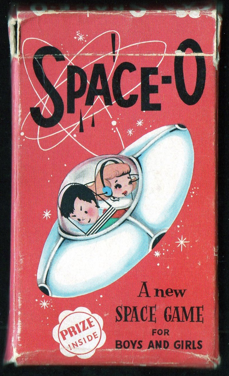 Vintage SPACE-O Card Game Complete Rocket Ship,Male & Female ASTRONAUTS ...