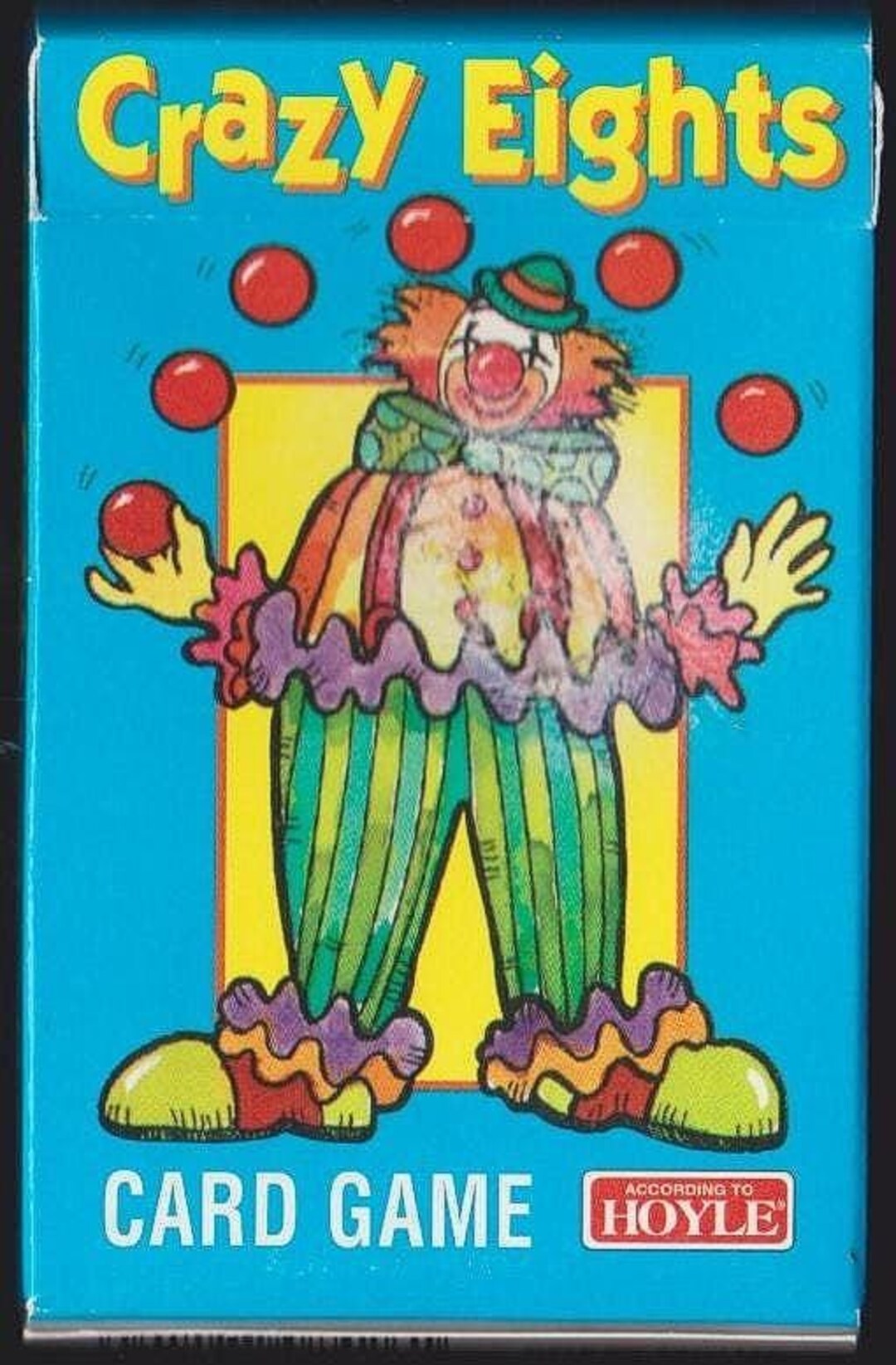 Vintage CRAZY Eights 8s Card Game Circus CLOWN Balloons,lollipop,yoyo ...