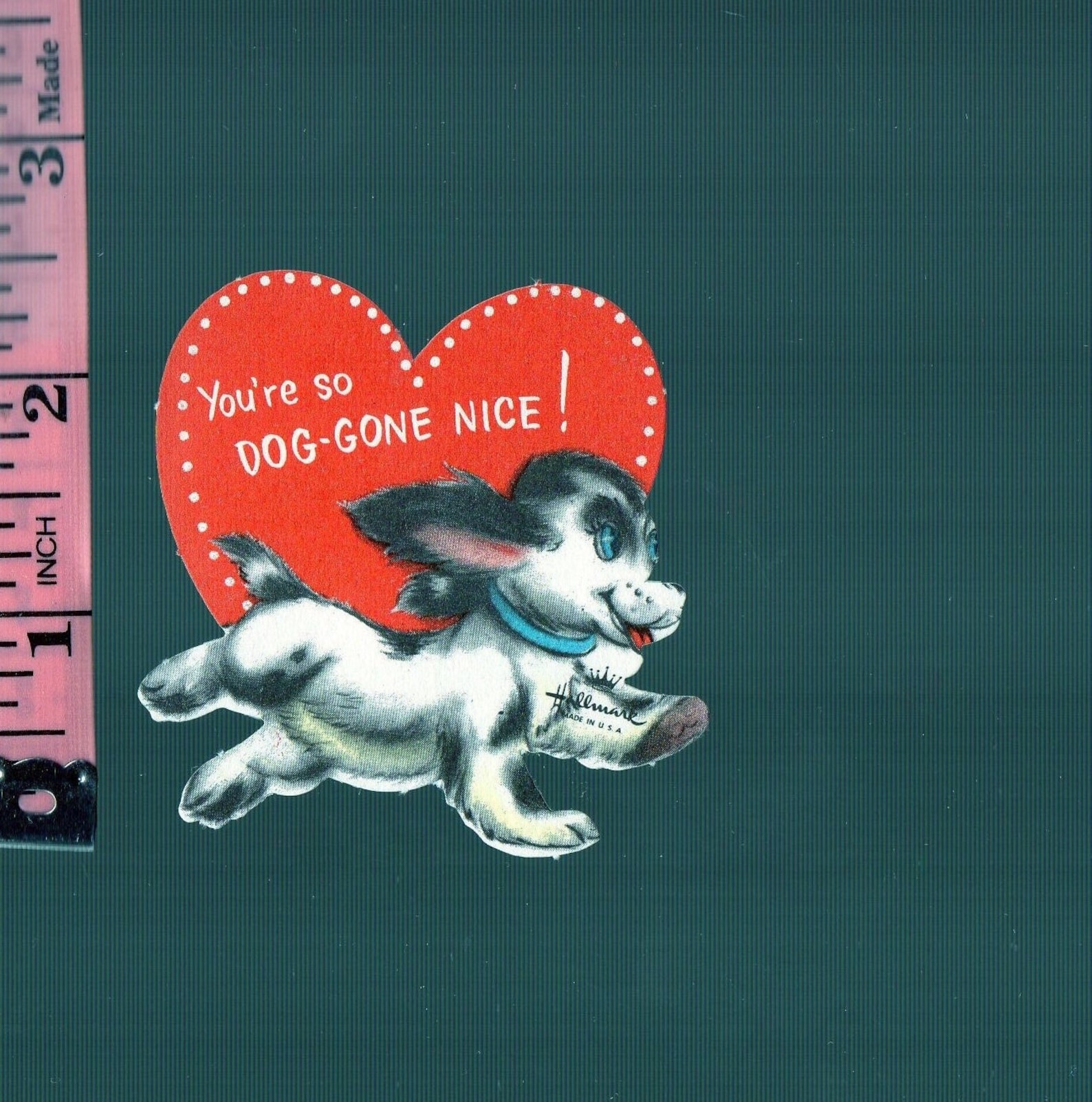 Vintage Valentine Card Little RUNNING Puppy Dog With Long Ears You're ...