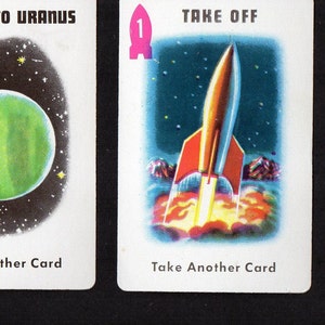 Vintage SPACE RACE Card GAME Complete Flight to Planets,moon,rockets ...