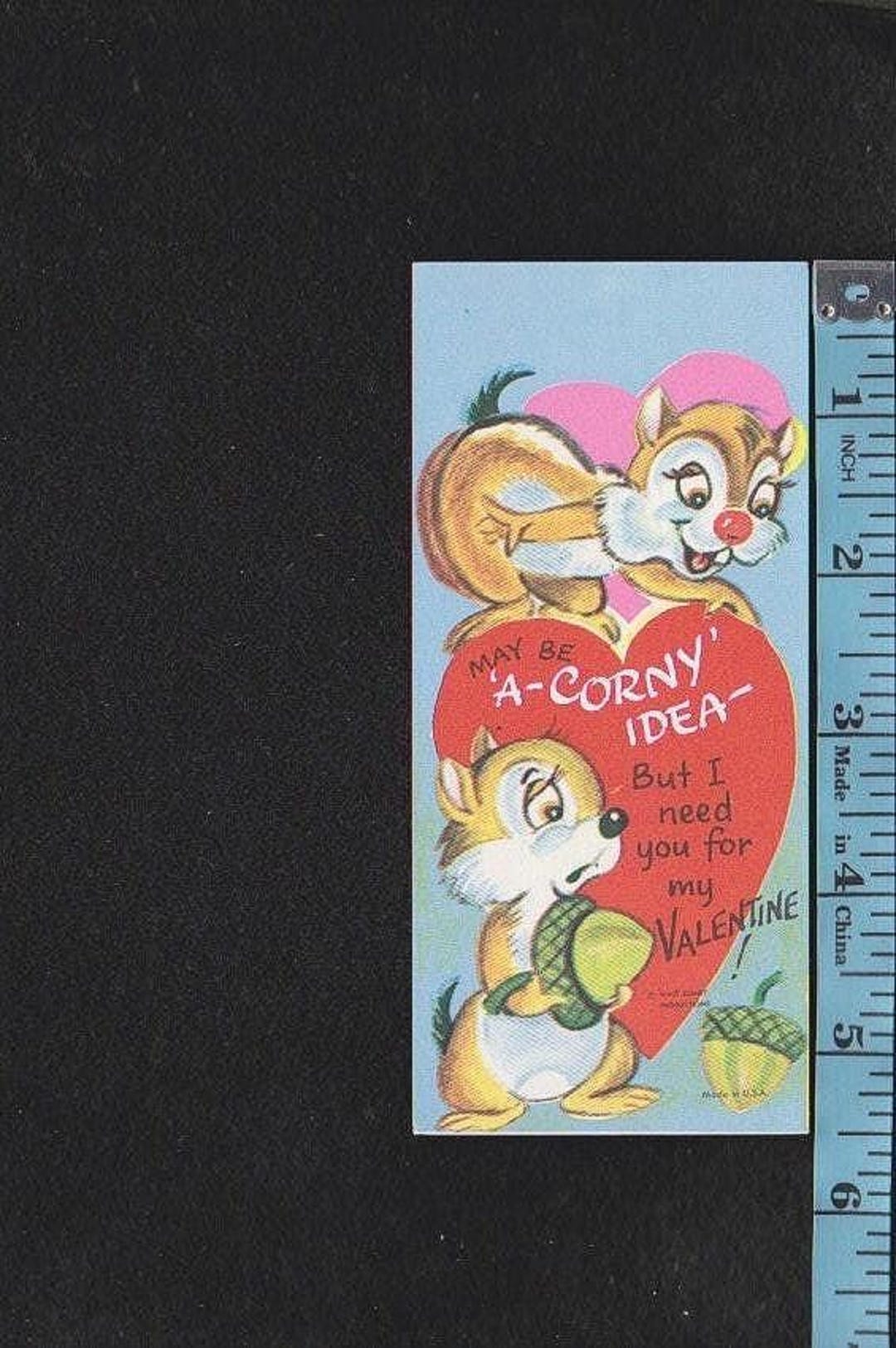 Vintage Disney Card CHIP & DALE W Acorns May Be A CORNY Idea but I Need ...