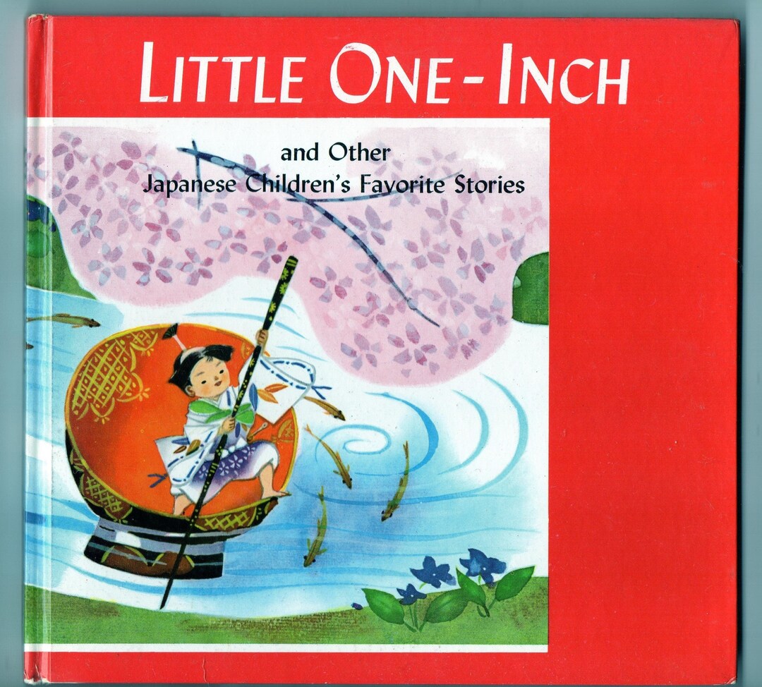 Vintage JAPANESE Children's STORIES Illustrated BOOK Little One Inch ...
