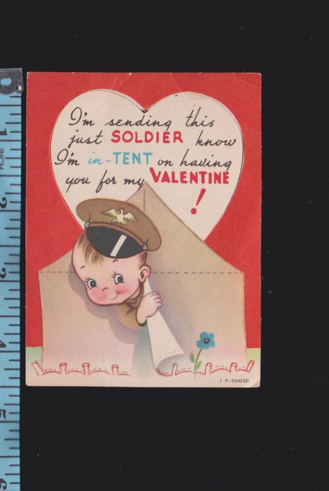Vintage WWII Era MILITARY Card I'm Sending This Just SOLDIER Know I'm ...