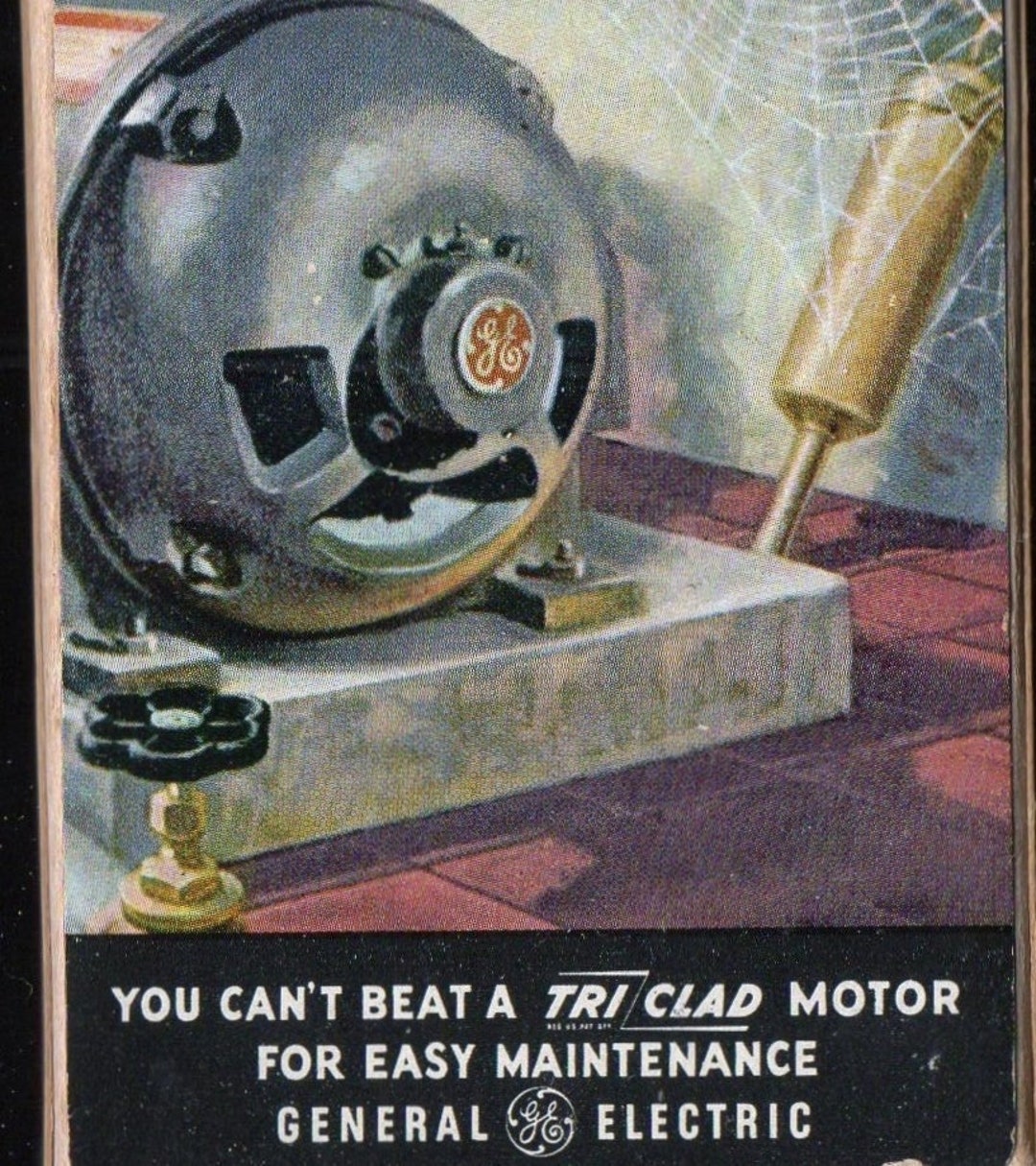 Vintage Playing Cards Deck GENERAL ELECTRIC Tri Clad MOTORS Ad Premium ...
