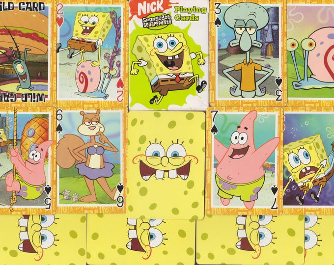 SPONGEBOB SQUAREPANTS Playing Cards Deck Gary the Snail,squidward ...