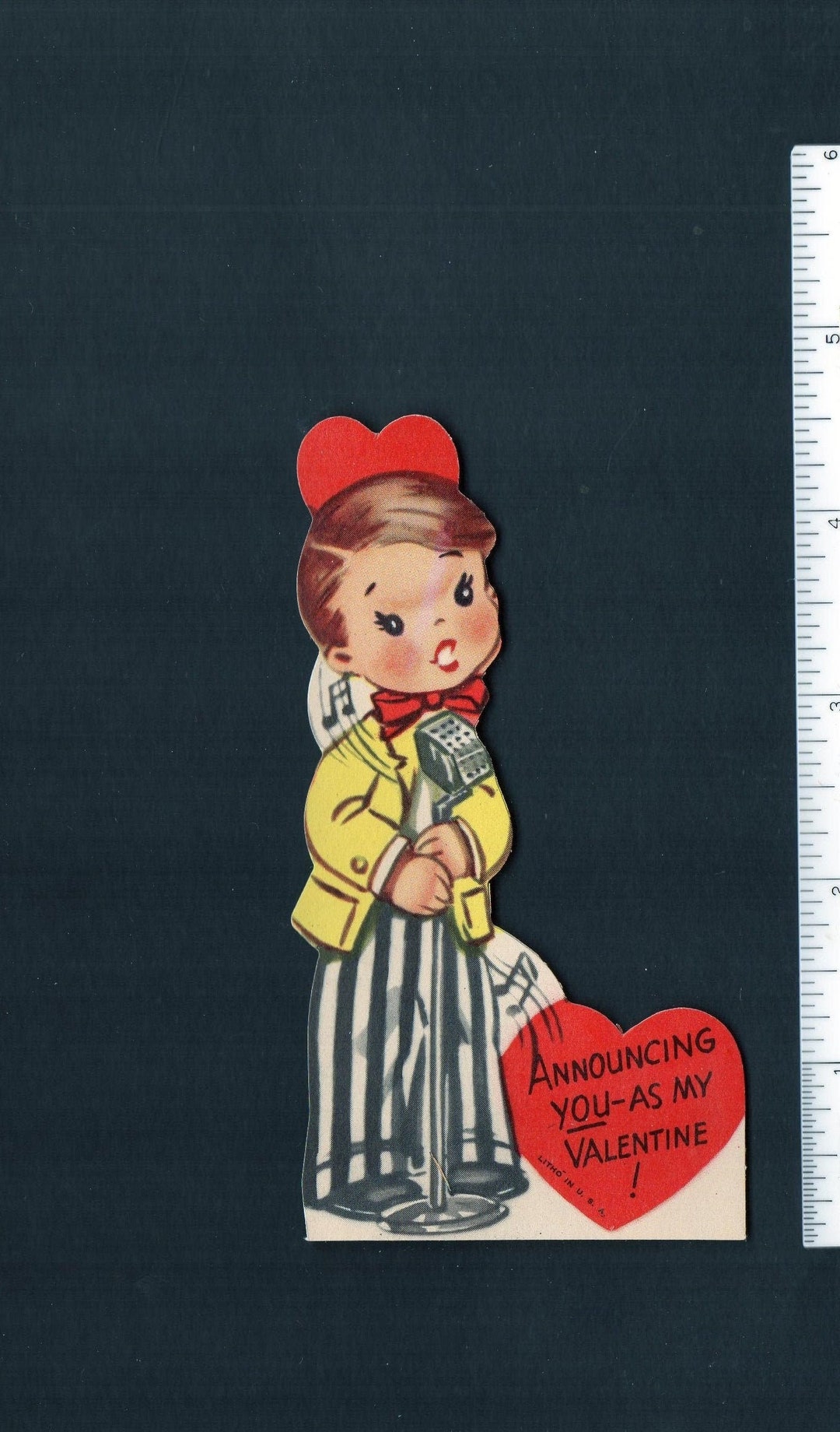 Vintage Original Card ANNOUNCER Emcee or ENTERTAINER Boy With ...