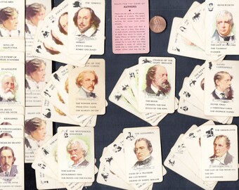 Authors Card Game | Etsy