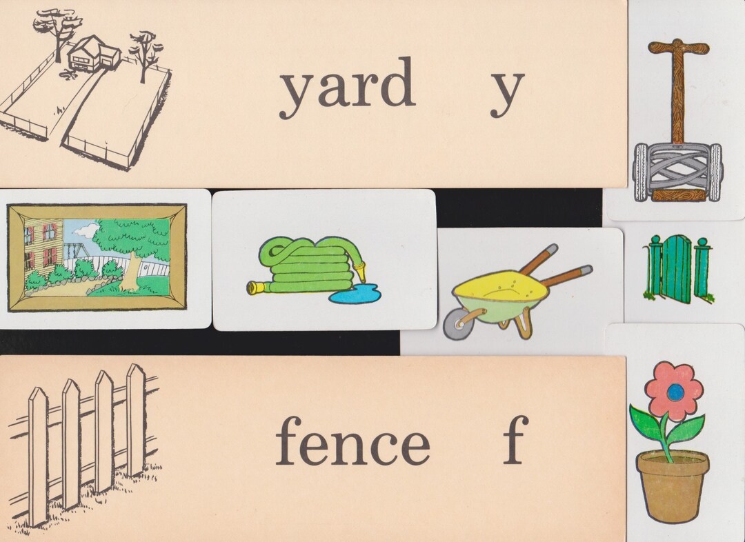 Vintage Ephemera Lot/15 Game,flash,card,book Illustration Yardwork,yard ...