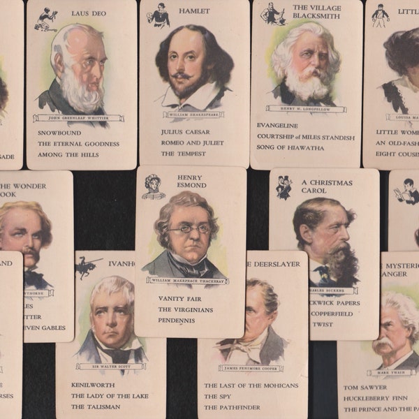 Authors Card Game - Etsy