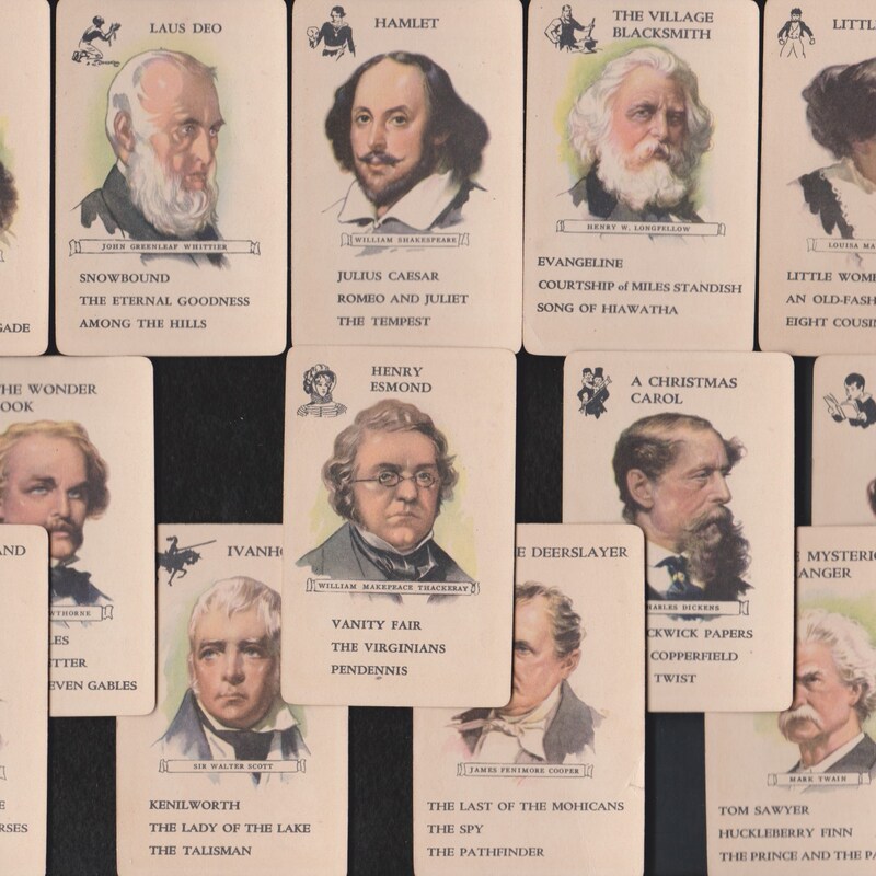 Authors Card Game - Etsy