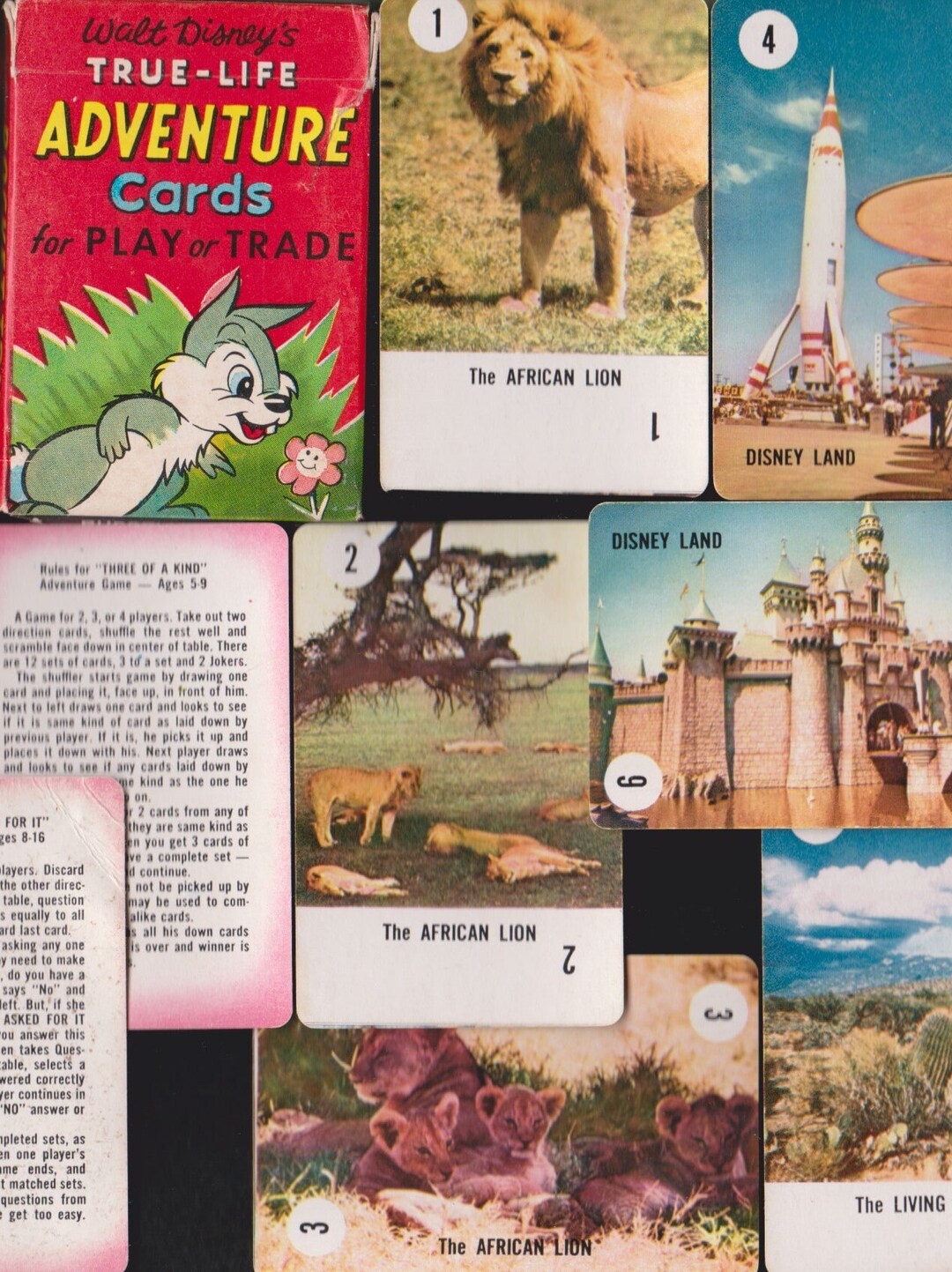 Vintage Walt Disney's TRUE LIFE ADVENTURE Stories Cards Donald Duck ...