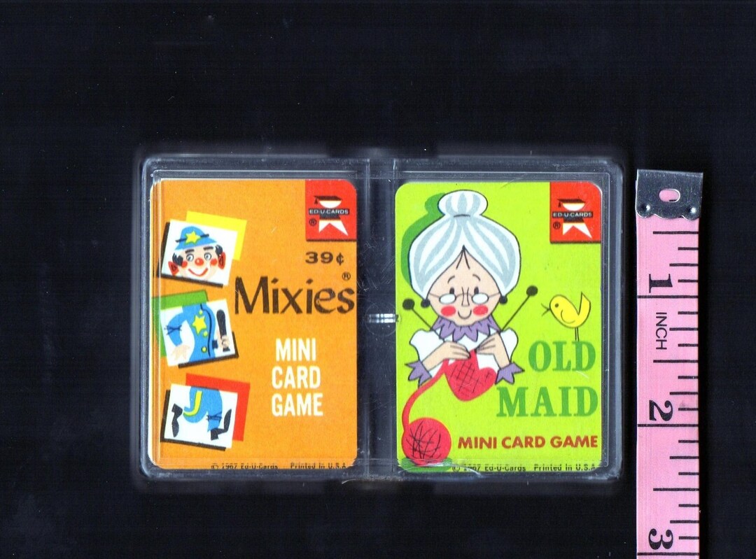 Vintage MINI Card Games Lot/2 OLD Maid & MIXIES Circus Performers ...