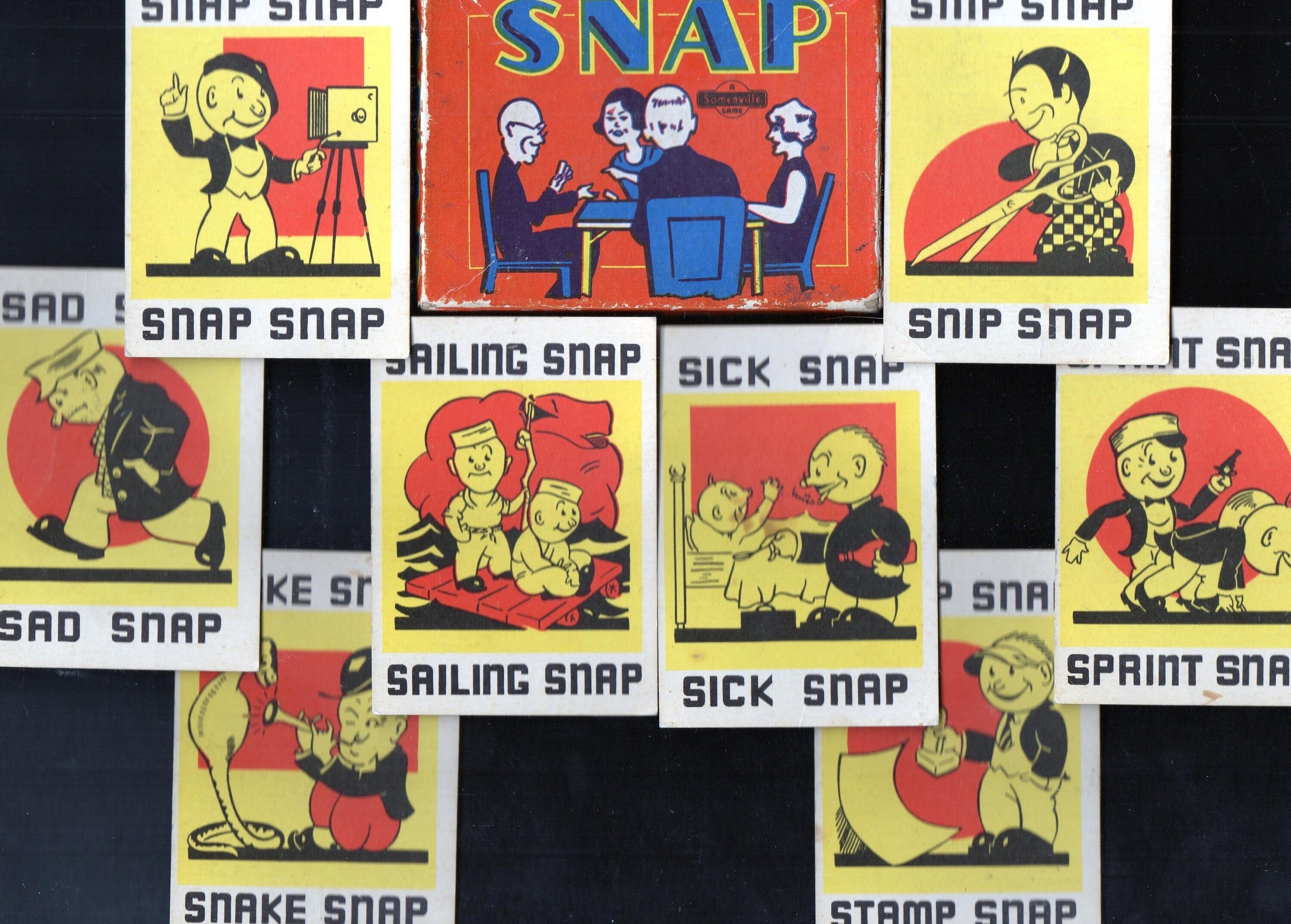 Vintage SNAP Card Complete CARTOON CHARACTER Sprint,sick,snake,sailing ...