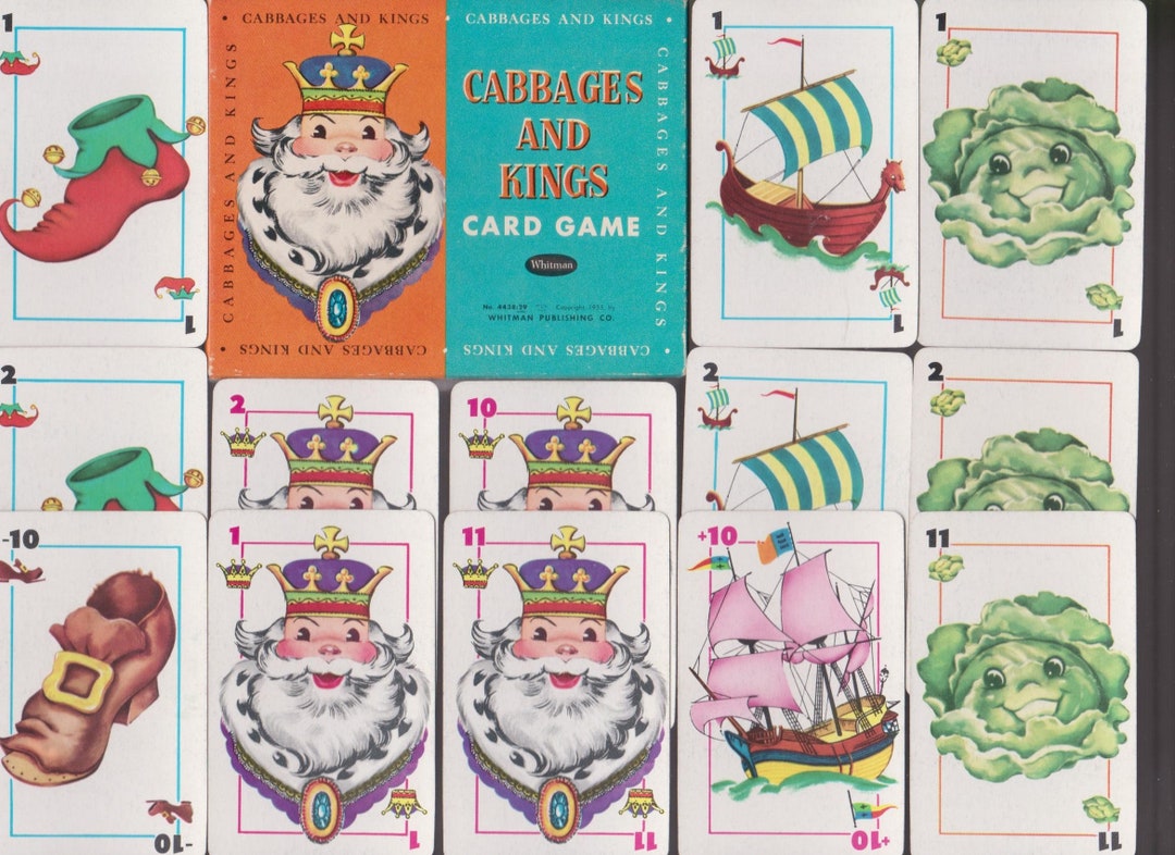 Vintage CABAAGES and KINGS Card GAME Complete Rare! Color Illustrations ...