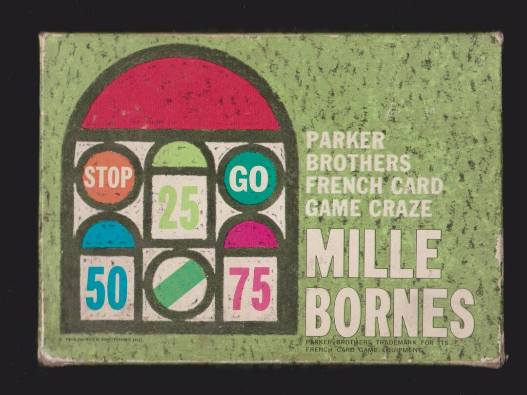 Vintage MILLE BORNES CARD Game Complete With Rules Book,unused Score ...