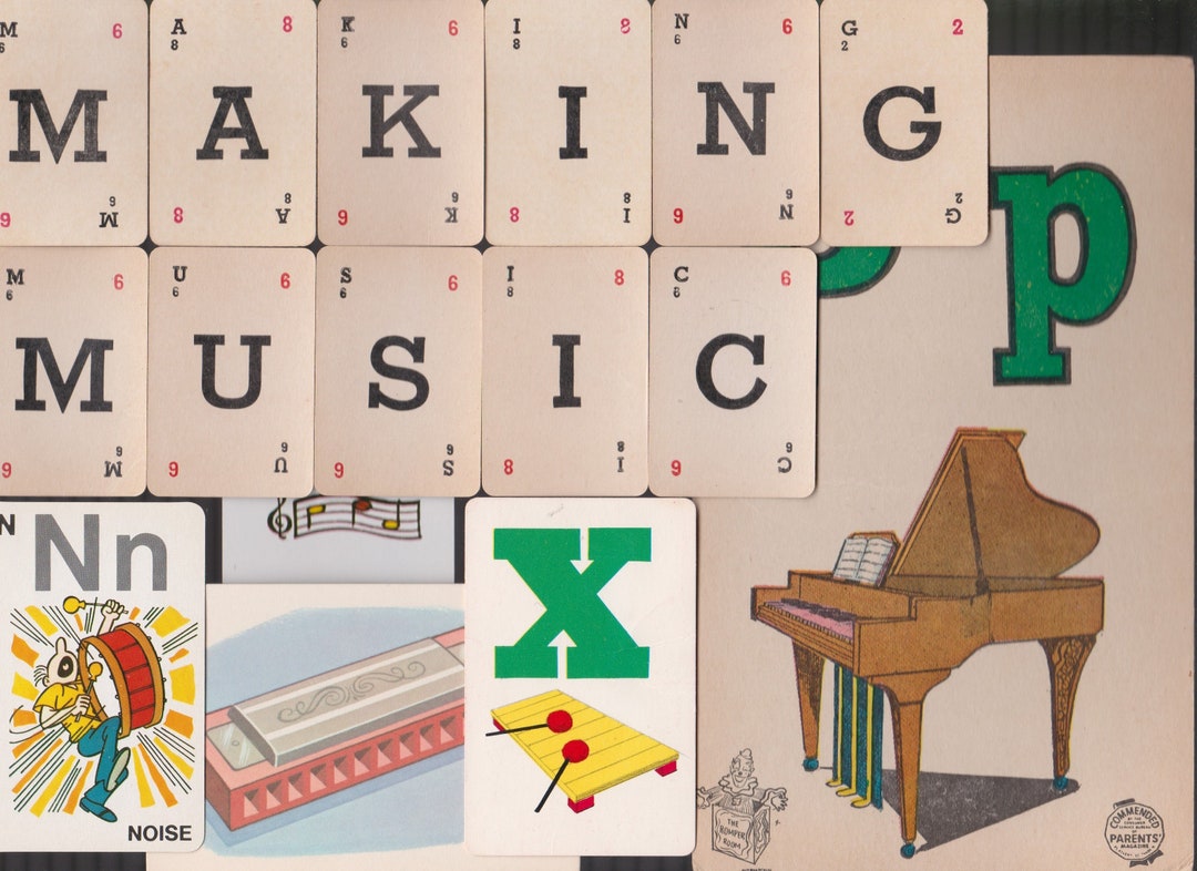 Vintage MAKING MUSIC Ephemera Lot/25 Flash& Game Cards INSTRUMENTS ...