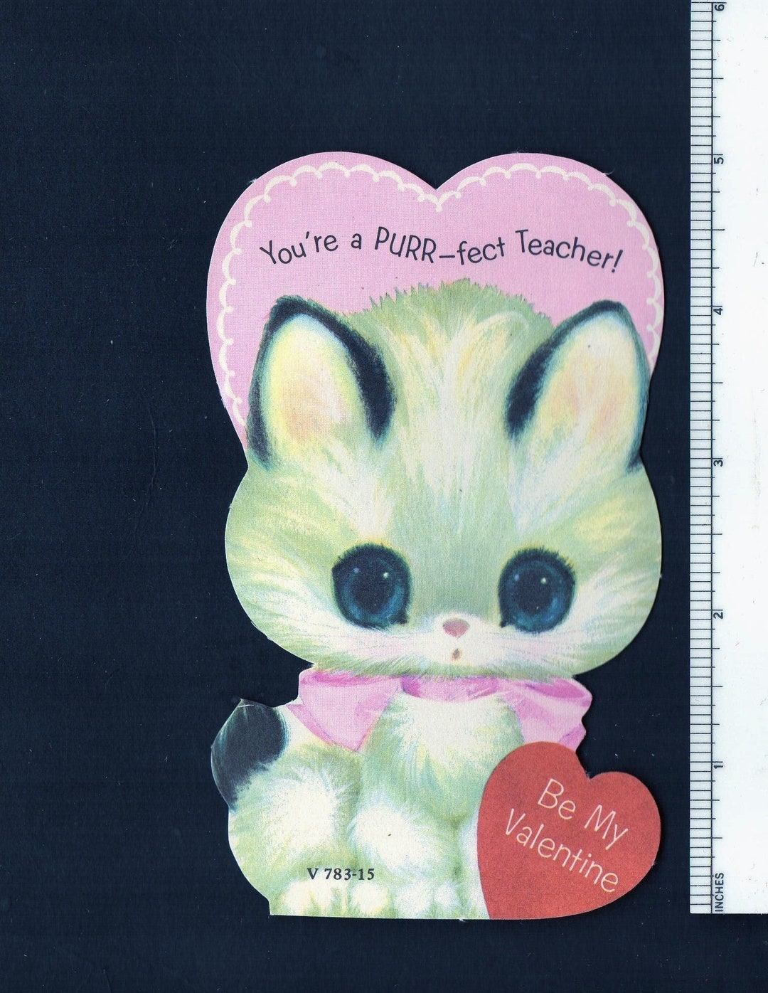 Vintage Original Card Pretty KITTY Cat Kitten With Blue Eyes You're A ...