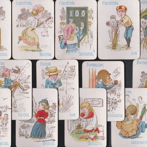 Antique OLD MAID Card Game English Sport Tennis,hunting,fishing ...