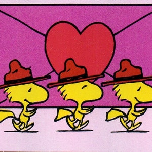 Vintage Peanuts Card WOODSTOCK & Snoopy BEAGLE SCOUTS Anthropomorphic ...